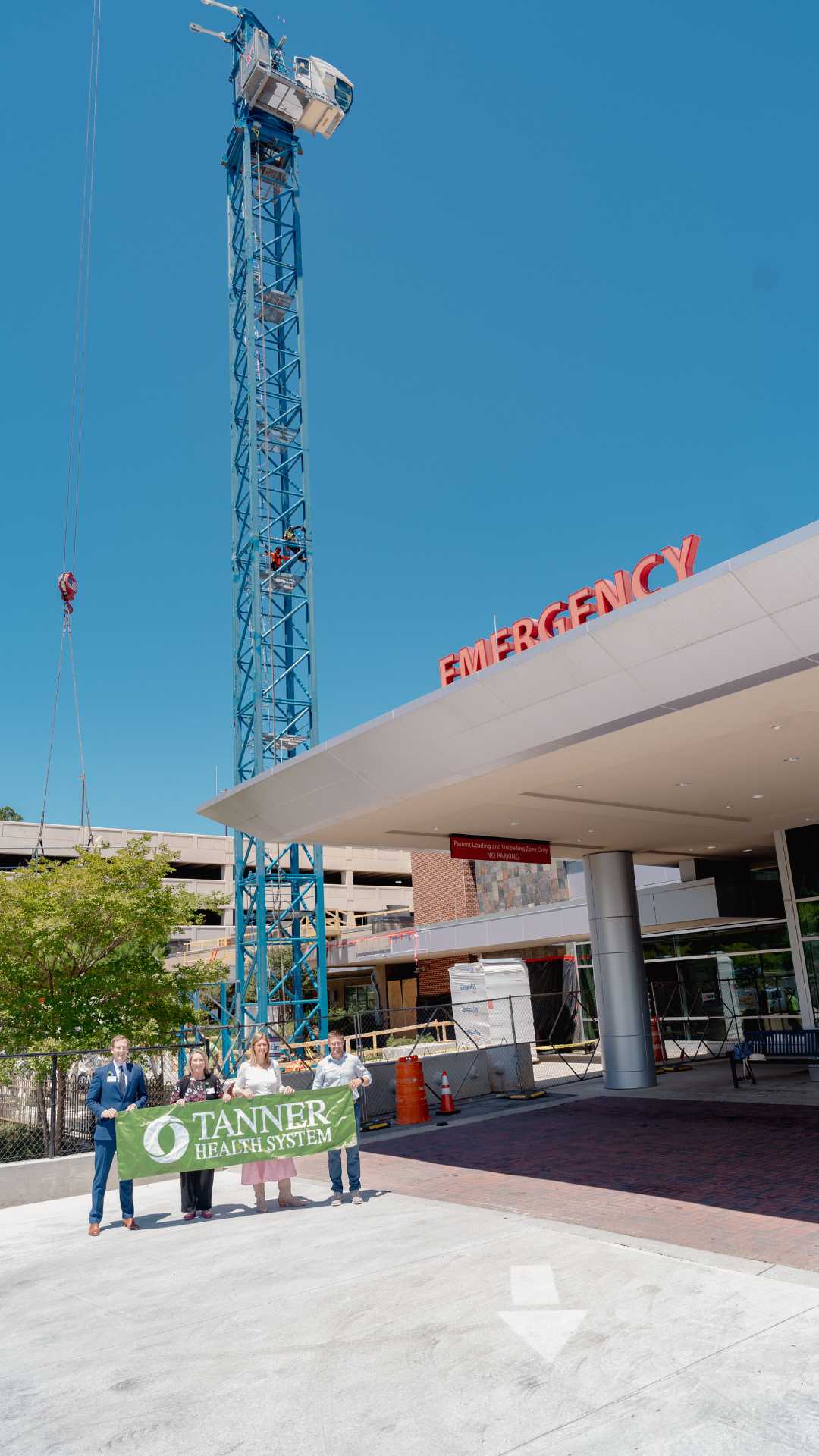 Moving On Up: Tower Crane at Tanner to Be Fixture in Carrollton Skyline - Tanner Health